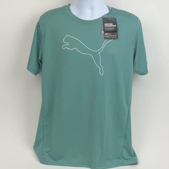 Puma | Shirts | Puma Performance Cat Tee Mineral Blue New With Tags ...